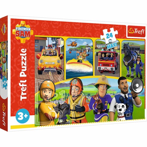 Trefl Maxi Puzzle Feuerwehrmann Sam, Kinderpuzzle, 24 Teile, 60 x 40 cm ...