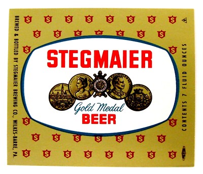 Stegmaier Brewing STEGMAIER GOLD MEDAL BEER label PA 7oz No CRVs | eBay
