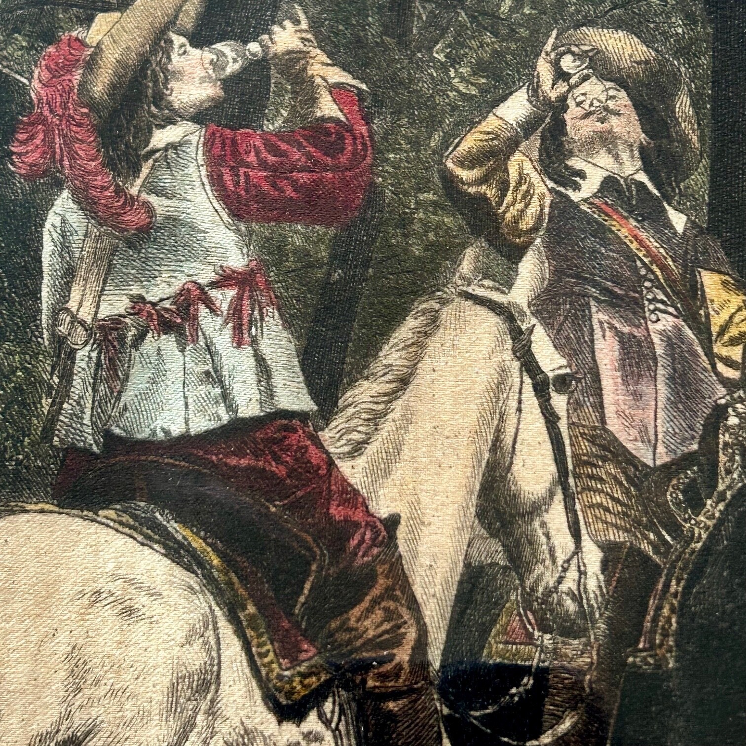 Meissonier's Remarque Proof Silk Etching The Halt • 1876 Engraved by A ...