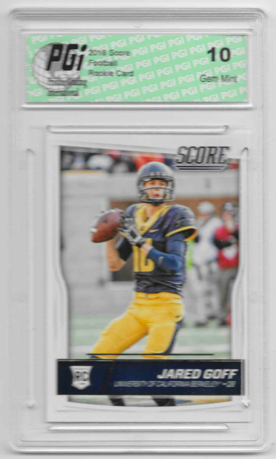 Jared Goff 2016 Score Rookie Card PGI 10 Gem Mint | eBay
