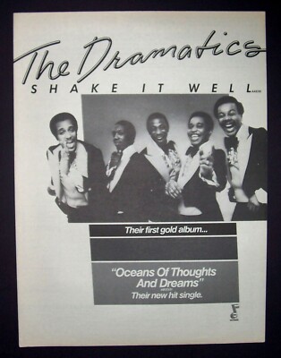 The Dramatics Shake It Well 1978 Short Print Poster Type Ad, Promo ...