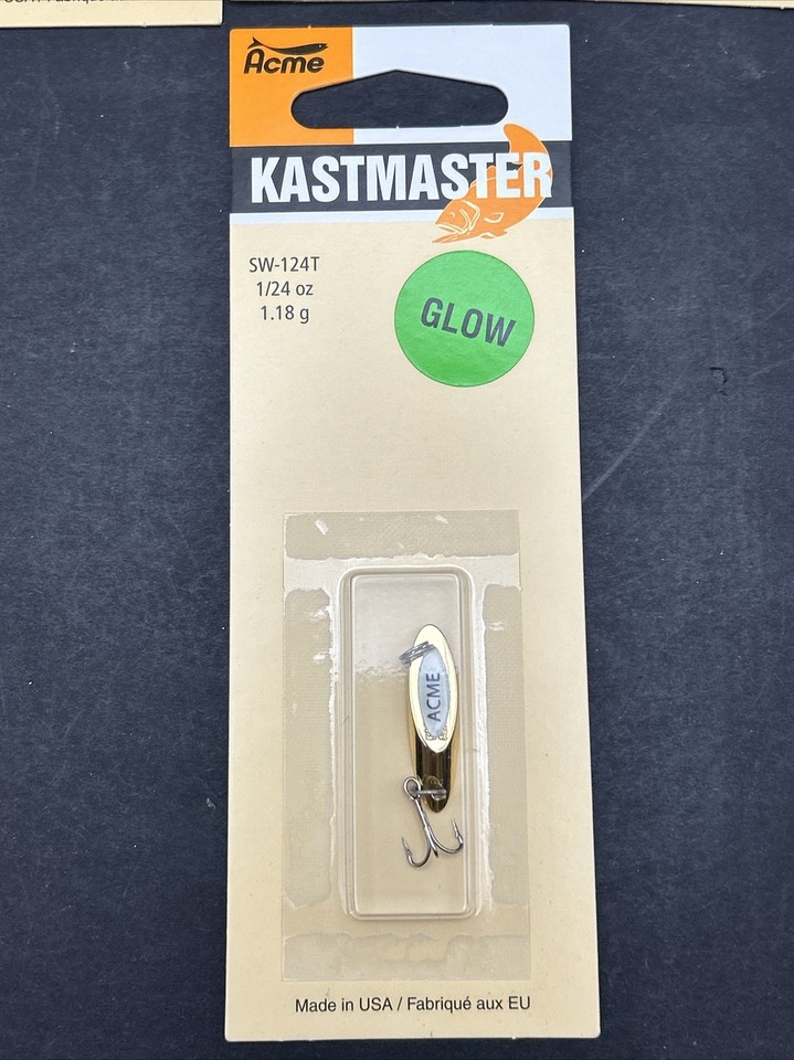 Acme Kastmaster SW-124T. 1/24oz Fishing Lure (6 PACK) (Gold & GLOW) | eBay