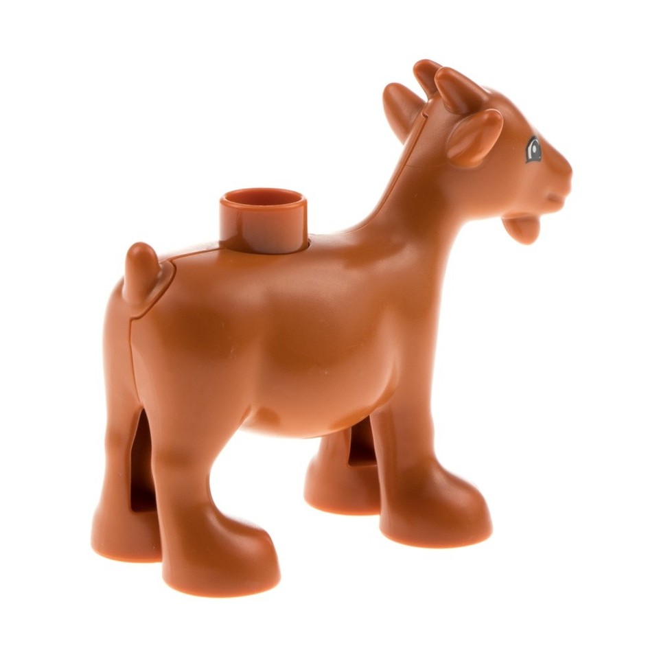 1x Lego Duplo Animal Goat Dark Orange Brown Farm 6016618 11369c01pb01 ...
