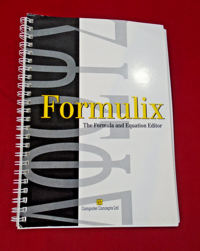 Formulix Manual & upgrade notes for Acorn RISC OS by Computer Concepts ...