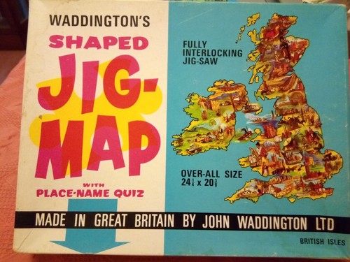 Wadddington's Vintage Shaped Jig Map 560 The British Isles Complete | eBay