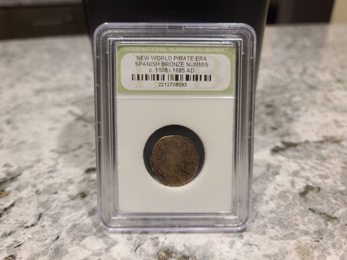 New World Pirate Era Spanish Bronze Nummis Coin 1608-1695 AD | eBay