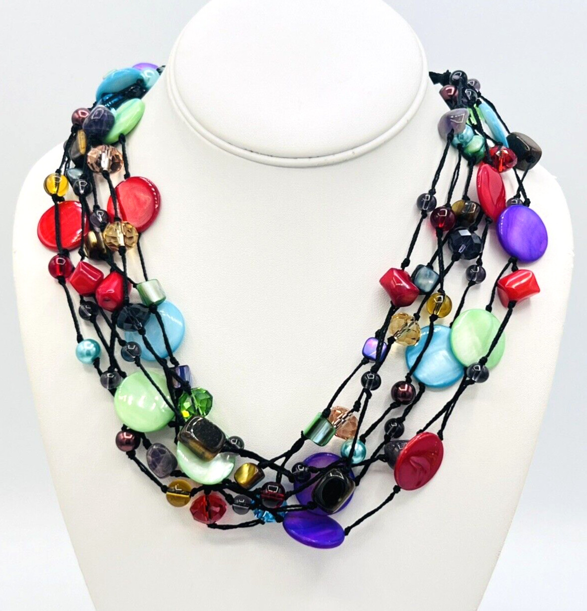 Premier Designs Multicolor Layered Spectrum Necklace - Gem