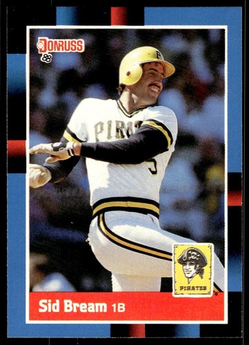 1988 Donruss Baseball Card Sid Bream Pittsburgh Pirates #188 | eBay