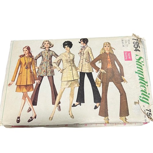 Simplicity 7954 Misses Bell-Bottom Pants & Jacket Sewing Pattern Size ...