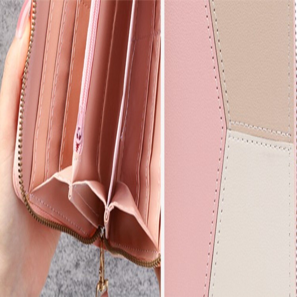 Large Capacity Ladies Long Wallet Rectangular Shape PU Leather Wallet ...