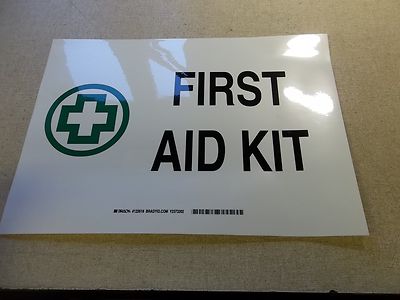 NEW Brady 122618 First Aid Kit Safety Sign 10" x 14" *FREE SHIPPING* | eBay