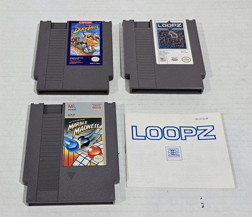 A-351 VINTAGE NINTENDO NES LOT - DUCK TALES MARBLE MADNESS LOOPZ | eBay