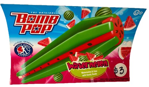 Bomb Pop Watermelon Ice Cream Truck Menu Magnet RARE Vintage Sign 8 x 5 ...