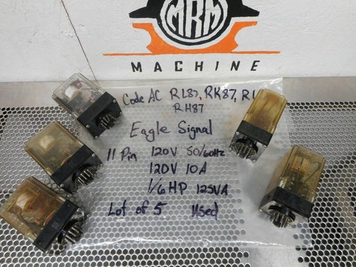 Eagle Signal Code AC RL87, RK87, RL87, RH87 Relays 120V 50/60Hz 10A ...