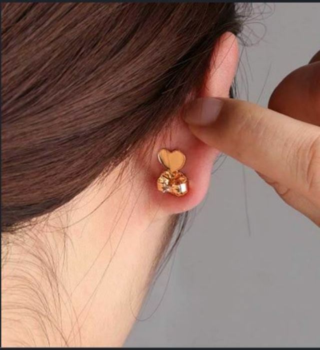 2 Pcs Magic Earring Backs Lifter Support Lifts Hypoallergenic Pierced ...
