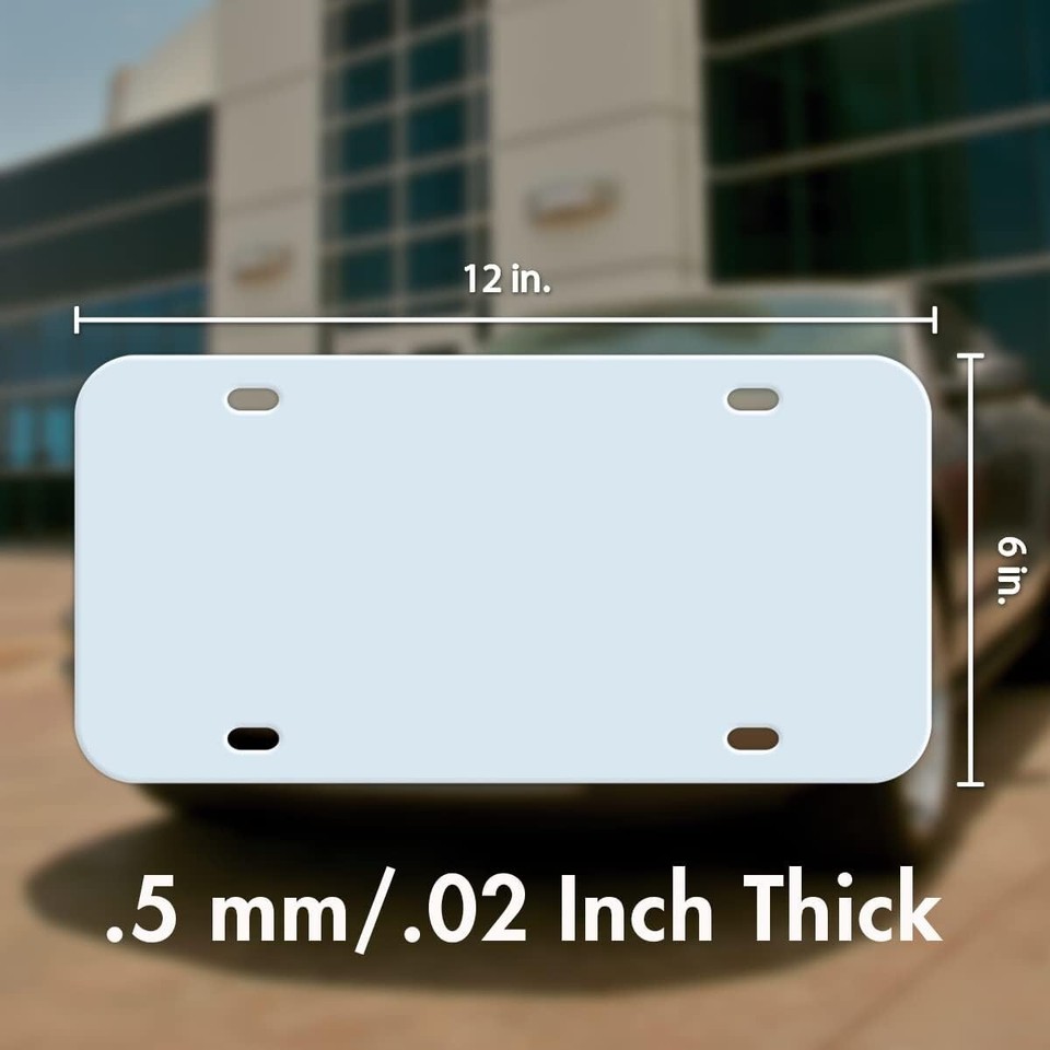 50 Pack WHITE Plastic License Plate Blank 12x6 .5mm USA | eBay