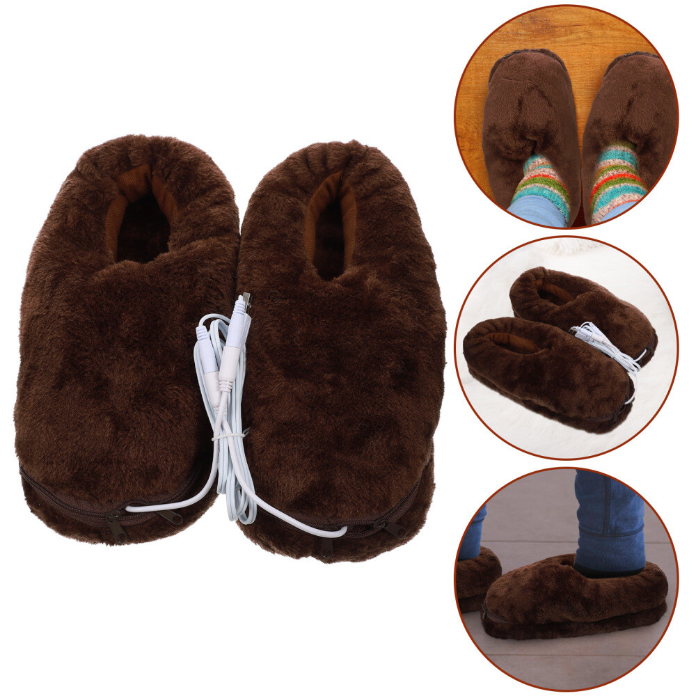Heated Slippers Men Winter Cotton Cold Weather Shoes Warm Keeping ...