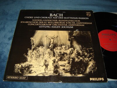 Philips Stereo 6833 096 LP EXC Bach der Matthaus Passion, Jochum | eBay
