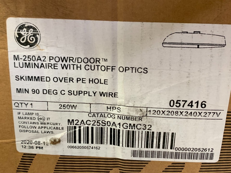 GE M-250A2 STREET LIGHT HPS 250W 120V 208V 240V 277V NEW OLD STOCK LAMP ...
