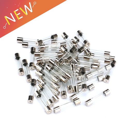 100pcs Fast-blow Glass Fuses Assorted Kit 5*20mm 250V 0.5-15A AMP Tube ...