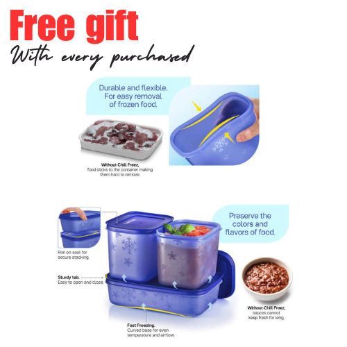 Tupperware Blue Freezer Mates Plus Medium Deep Snowflake Container 2.5L ...