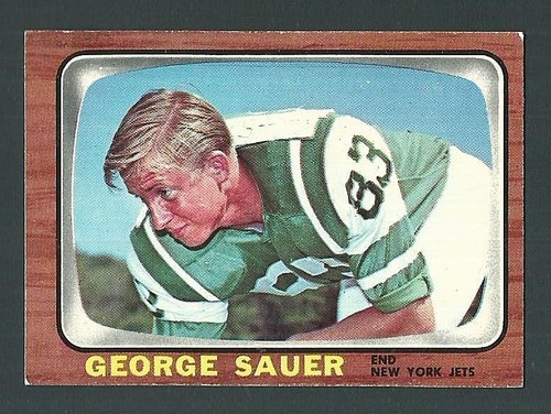 George Sauer New York Jets 1966 Topps Card #101 RC | eBay