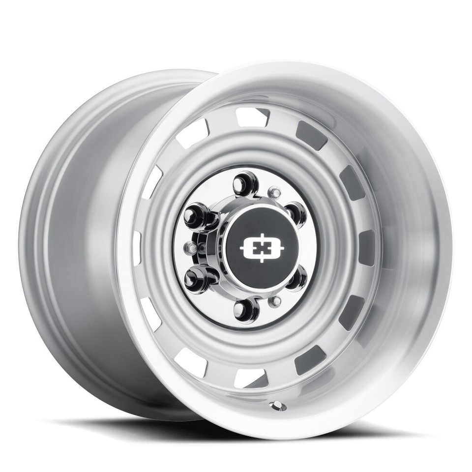 Set 4 15" Vision American Muscle 54 Cheyenne Silver Machined 15x7 ...