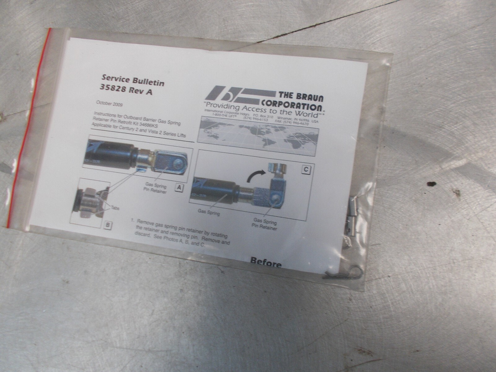 Braun Lift Gas Spring Pin Kit 34686KS | eBay