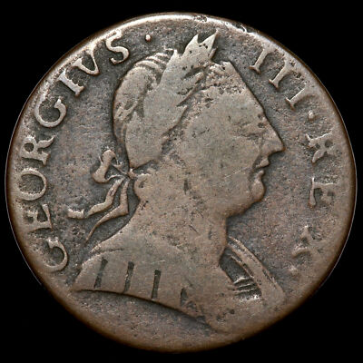 Georgian Contemporary Imitation / Evasion Halfpenny, 1776. Year Of ...