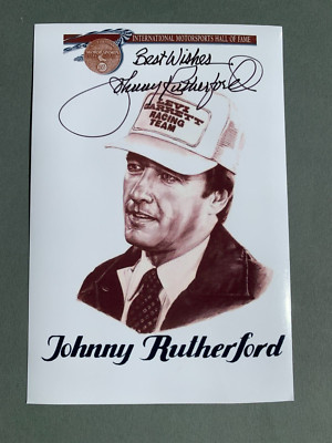 JOHNNY RUTHERFORD HOF Motorsports signed autograph 4x6 Photo | eBay