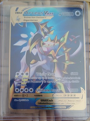 Pokemon Arceus Vmax 10000 Gold Metal | eBay