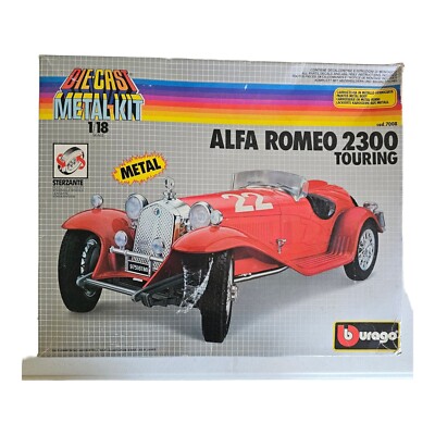 Bburago Alfa Romeo 2300 Touring Die Cast Metal Scale Model Kit 1:18 ...
