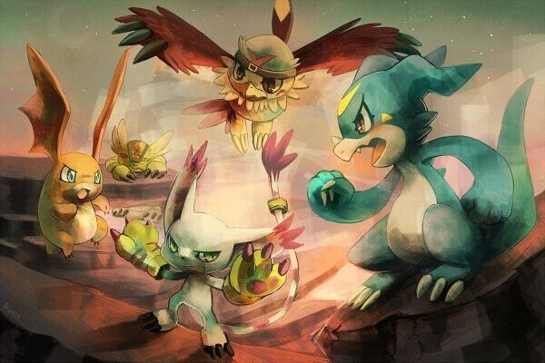 Digimon Gatomon And Veemon