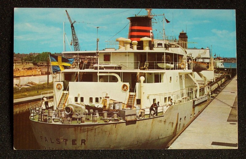 1950s Sweden Ship Falster Freighter Sault Ste. Marie MI Chippewa Co ...