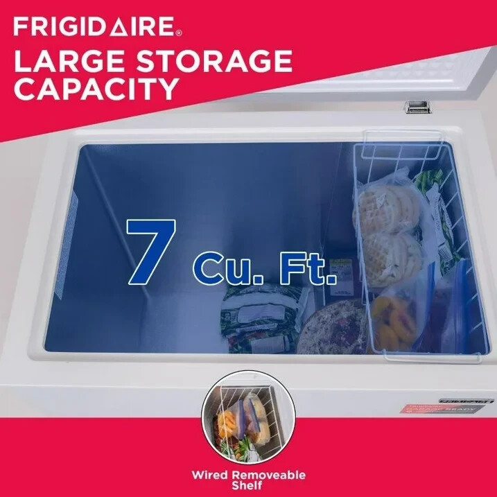 Frigidaire 7.0 Cu. ft. Chest Freezer, EFRF7003, White | eBay