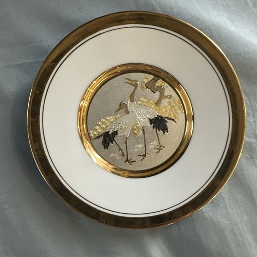 Hamilton Collection Plate "New Year's Day" Pine & Crane Chokin Plate 6 ...