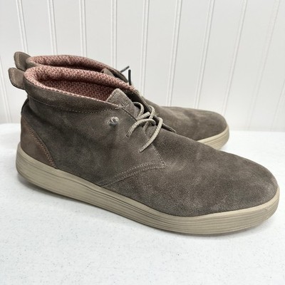 Hey Dude Shoes Mens 13 Jo Suede Shadow Grey Taupe High Top Sneaker Boot ...