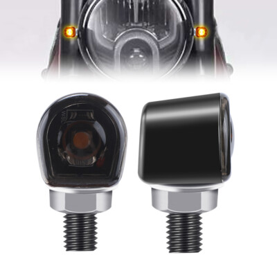 2x Motorcycle Bike LED Mini Turn Signals Blinker Light Indicator Amber ...