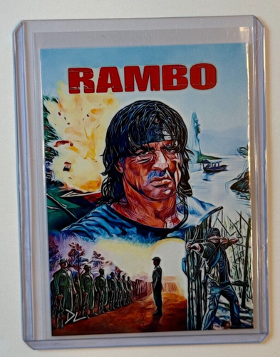 Rambo Limited Edition Artist Signed "Sylvester Stallone" Trading Card 6 ...