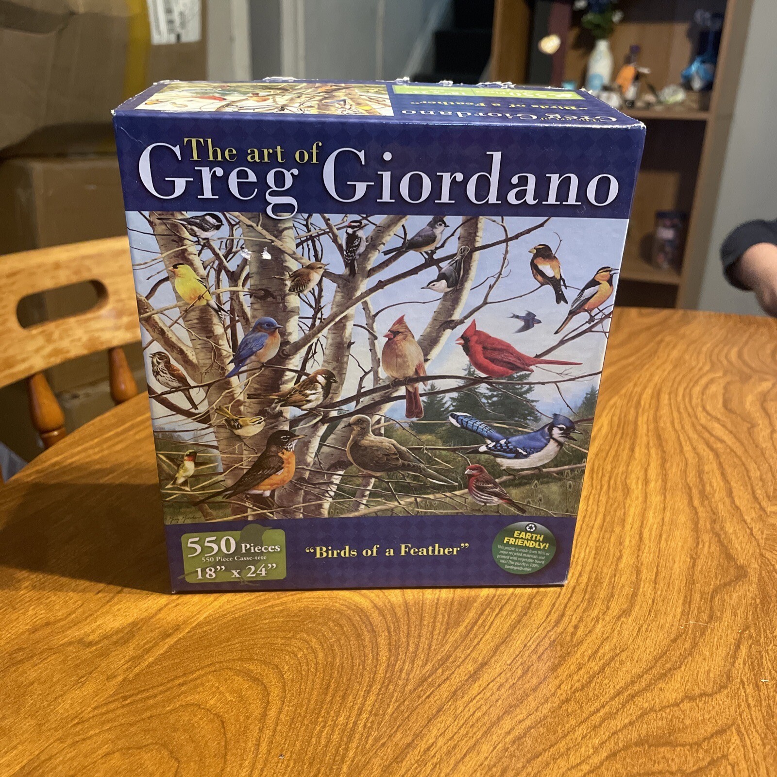 Greg Giordano 550 pc Jigsaw Puzzle 24" x 18" Birds of a Feather" Bird ...