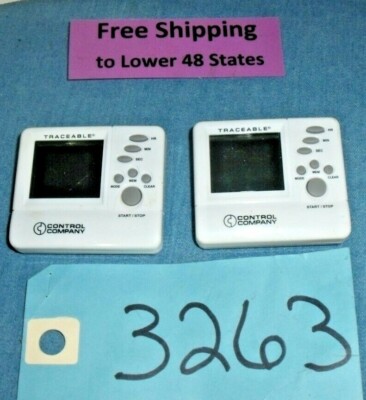 2pcs. Traceable Control Company Battery Operated Timers w/clip, magnet ...