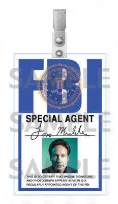 The X-Files revival series - Fox Mulder cosplay I.D. Badge | eBay