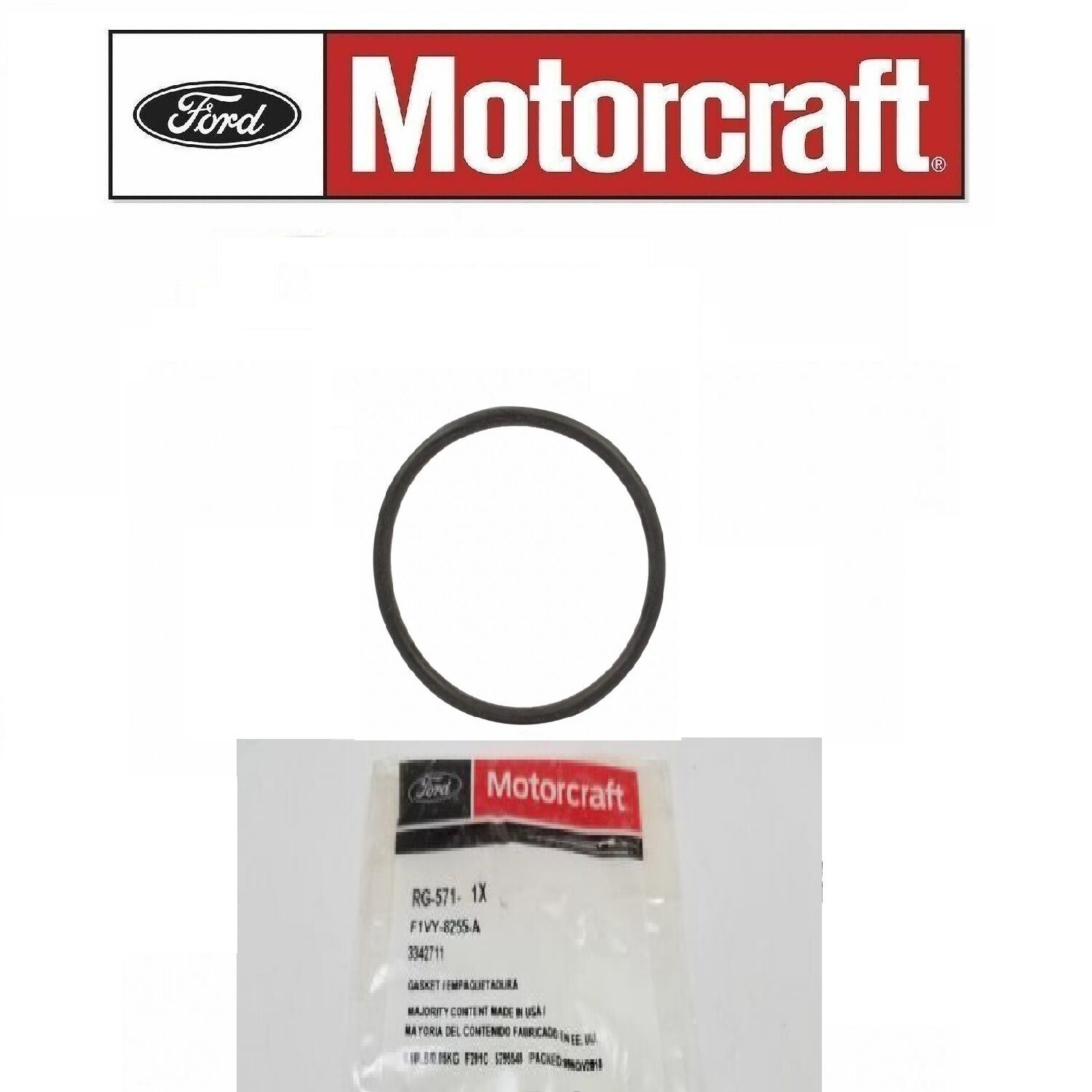 Genuine OEM Ford Thermostat Housing Gasket Motorcraft RG-571- F1VY-8255 ...