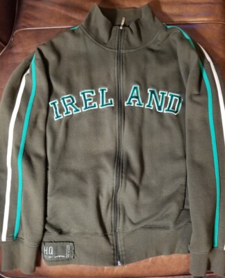 Vintage Mens Ireland Sweatshirt Zip Up Pockets XL | eBay
