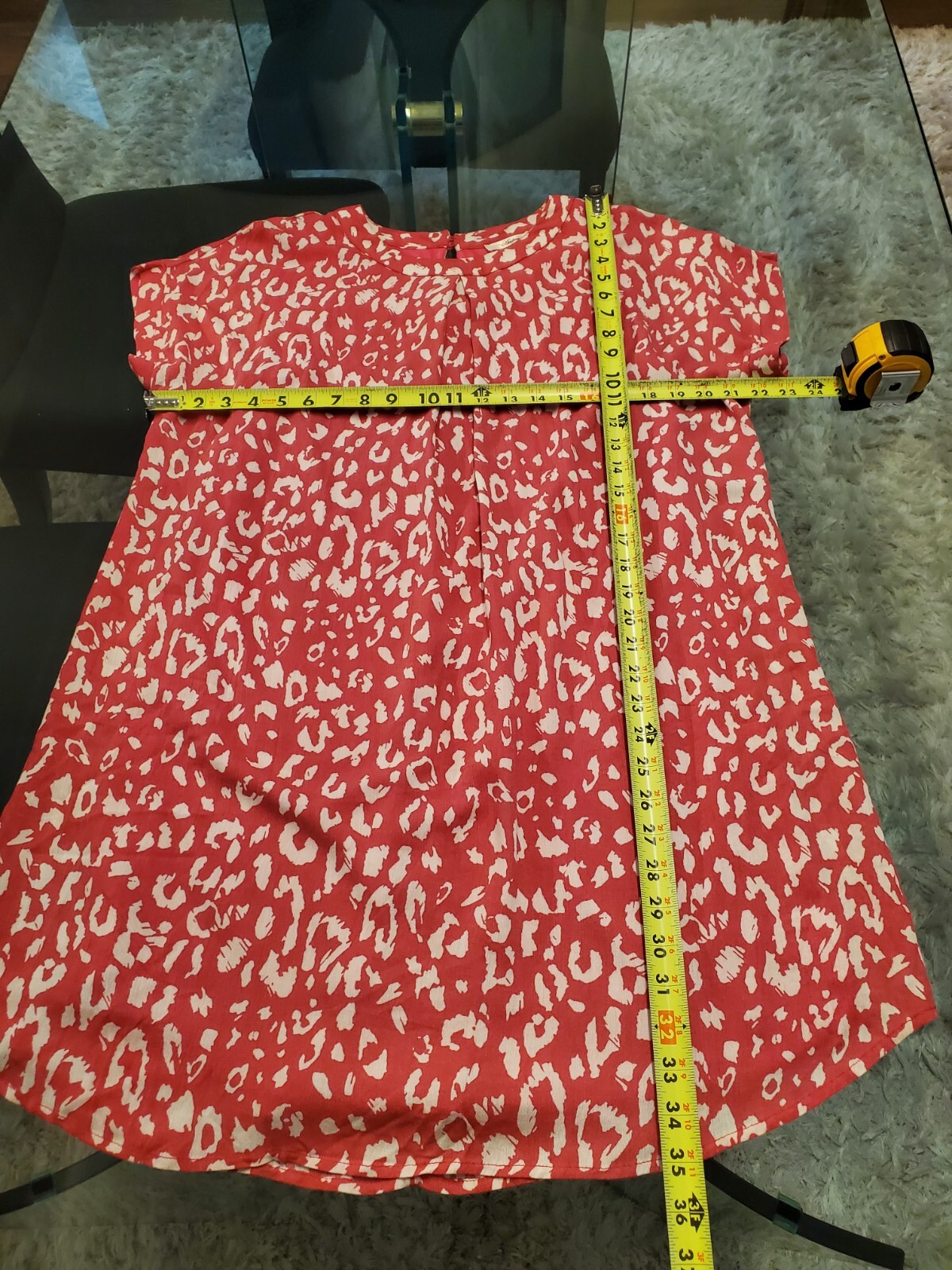 Andree Women's Pink Rayon Round Neck Short Sleeve Casual Knee Length ...