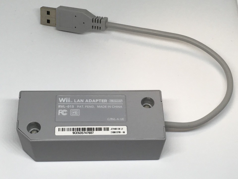 OEM Nintendo Wii,Wii U & Switch Grey Lan Adapter RVL-015 Connects To ...