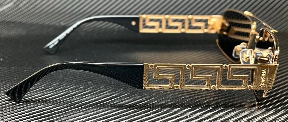 VERSACE VE2257 100287 Gold Dark Grey Men's 60 mm Sunglasses ...