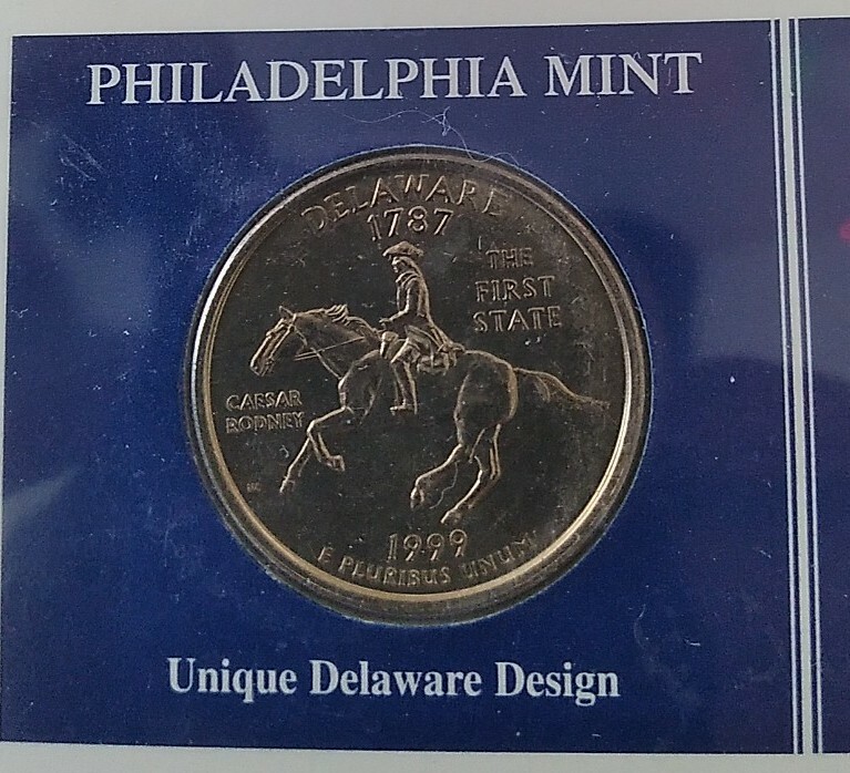 1999 Delaware 1787 The First State Quarter Dollar Coin (AMAZING ...