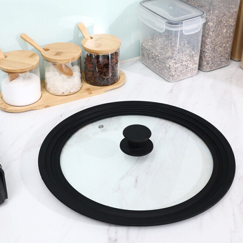 Universal Silicone Glass Lids Saucepan Frying Pan Lid for 22/24/26/28 ...