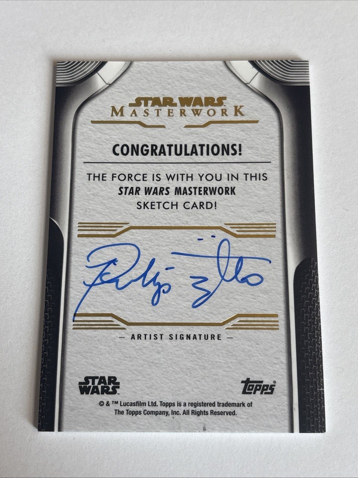 Topps 2024 Star Wars Masterwork Commander D’Acy Sketch 1/1 By Phillip ...